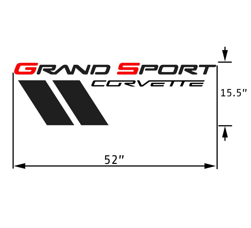 2010-2013 GRAND SPORT CORVETTE Decal, Various Sizes from 52" to 3" wide
